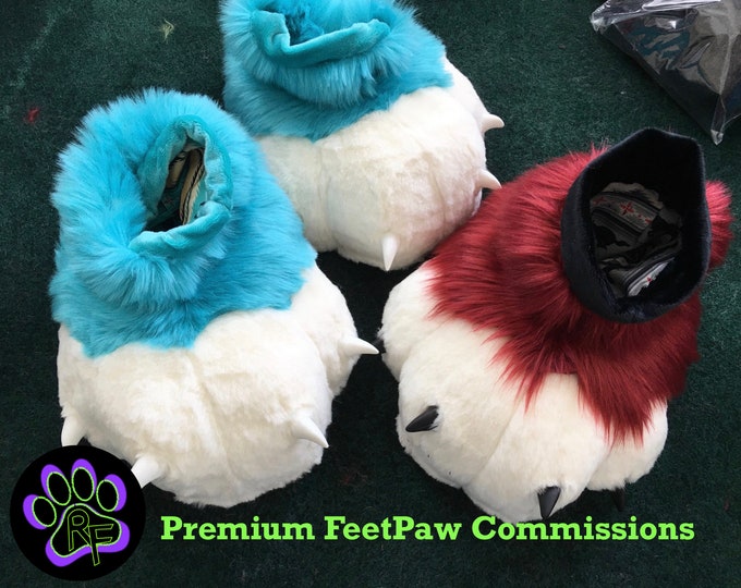 COMMISSION Premuim Fursuit Feetpaws, Oudoor Feetpaws for Fursuit - Etsy