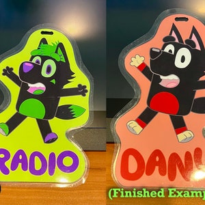 Cartoon Dog Fursona Badges, Bluey Badges for Fursuit - Etsy