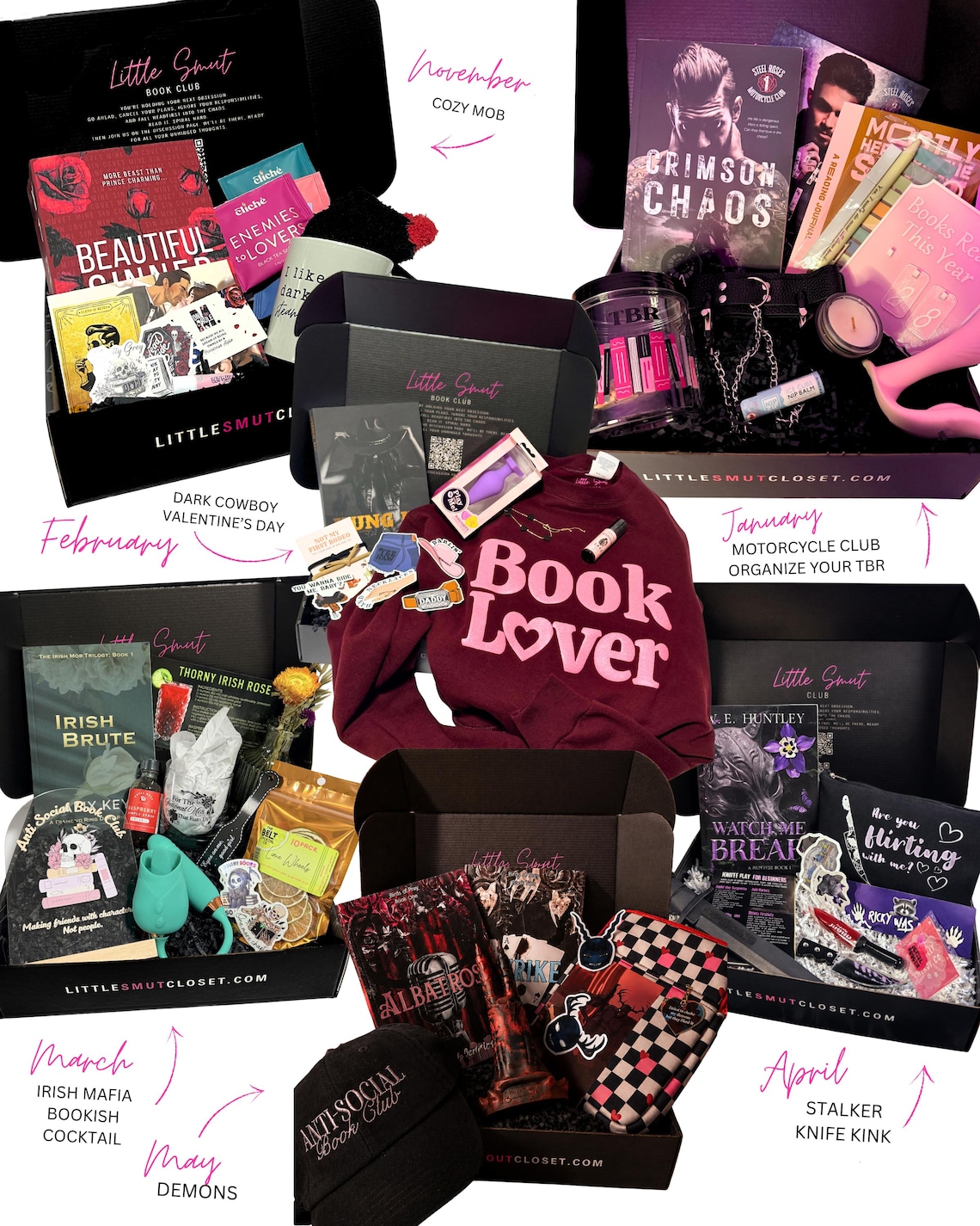 Dark Romance Book Box | One-time Book Club Box | Bookish Gift for ...