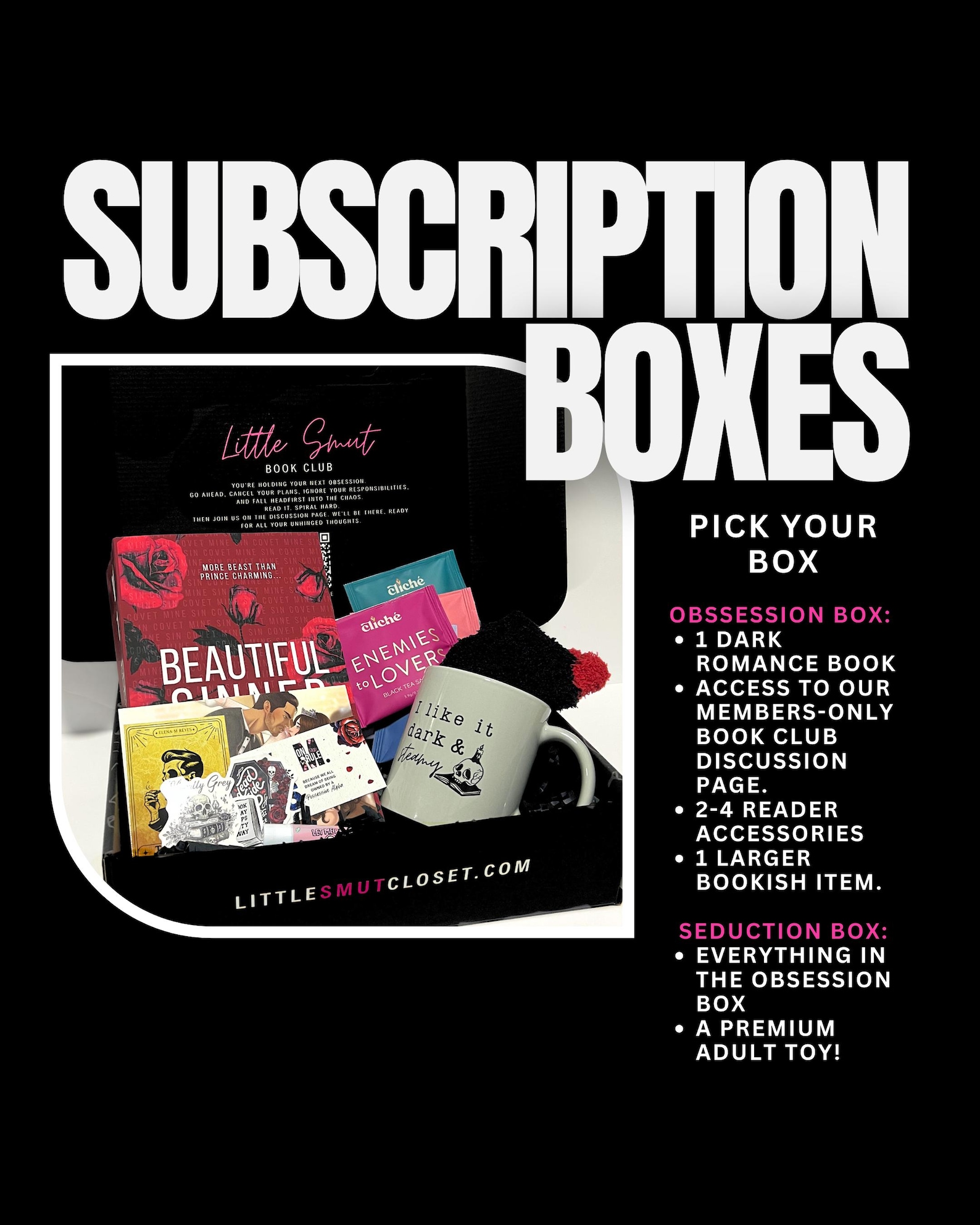 May Dark Romance Book Box | One-time Book Club Box | Bookish Gift for ...