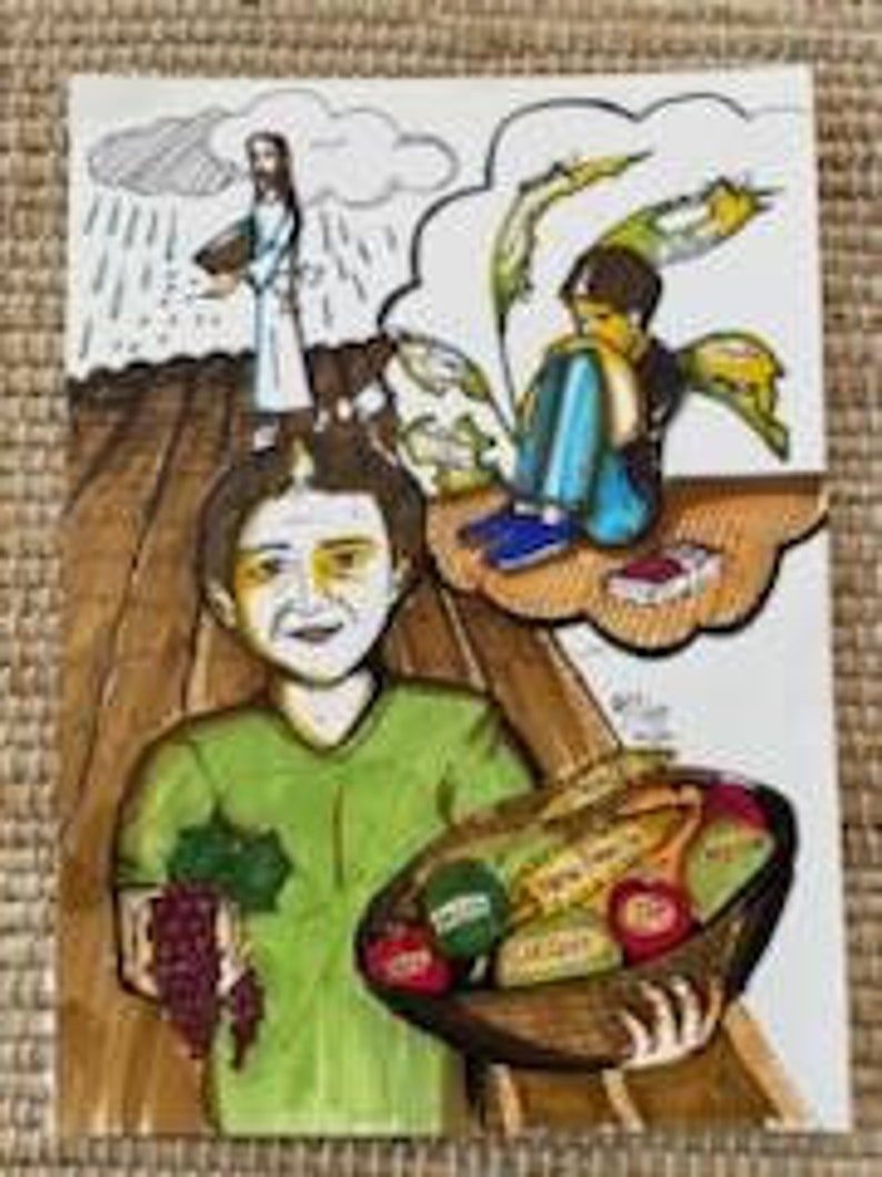 Bible Spiritual Drawings on Paper - Etsy