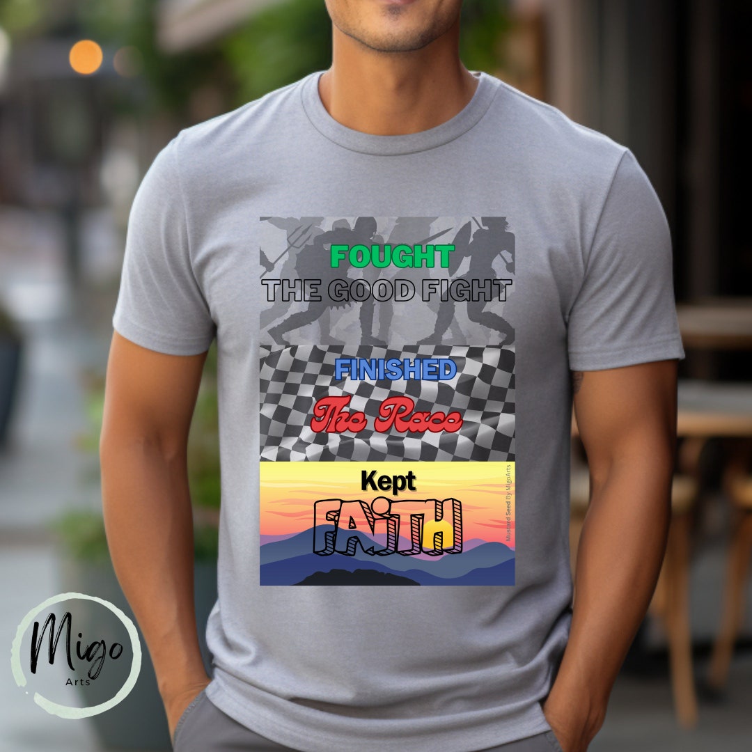 Faithful Fighter Tee, Inspiring Christian Shirt, Bible Quote Top ...