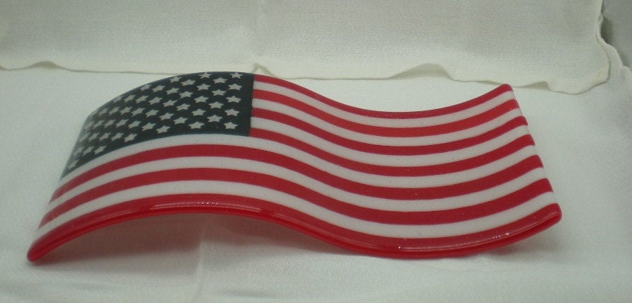 Fused Glass American Flag - Etsy
