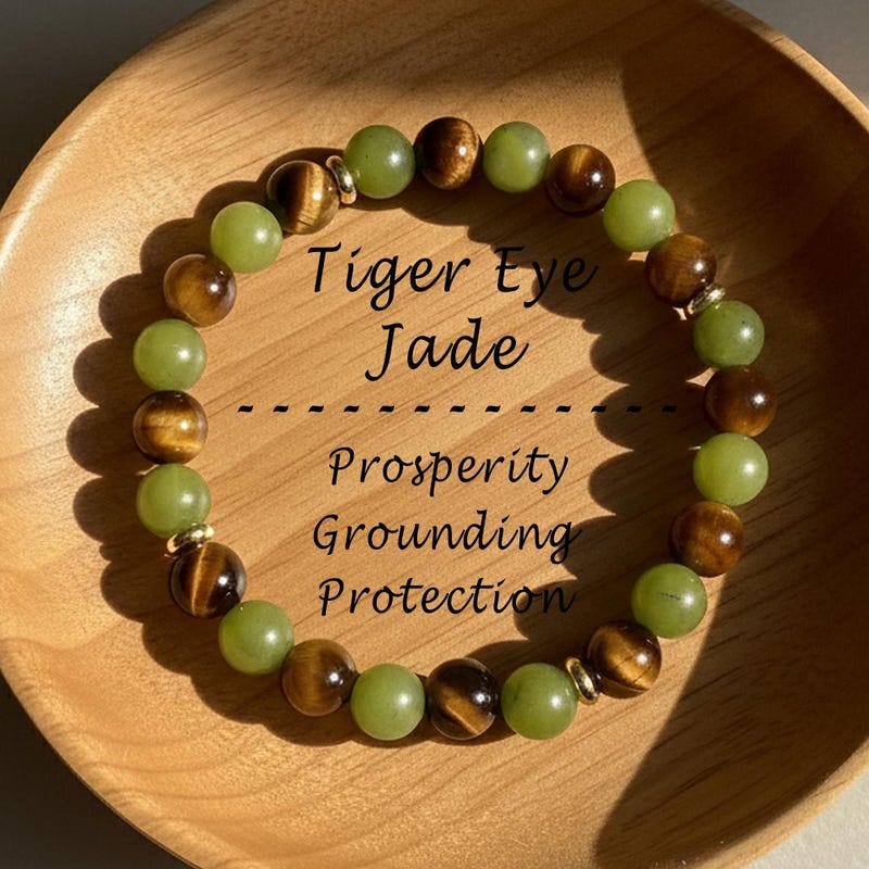 Jade Tigers Eye Bracelet - Etsy