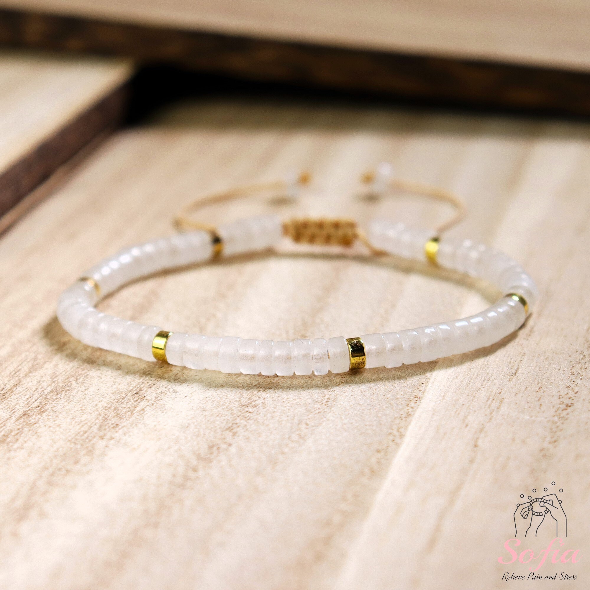 Clear Quartz Bracelet - Natural Clear Crystal Dainty Bracelet - Clear ...