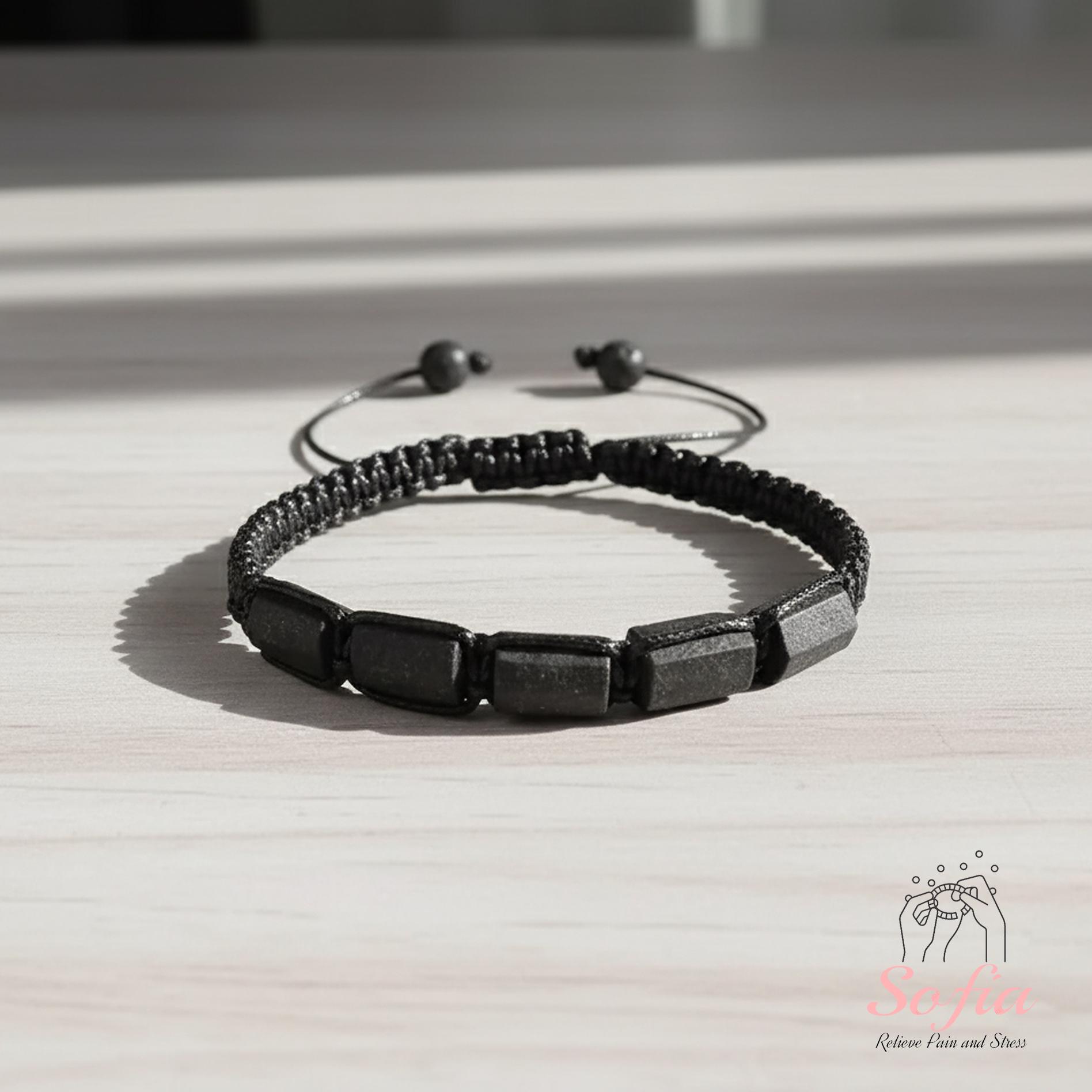 EMF Protection Bracelet Black Tourmaline Bracelet - Raw Tourmaline ...