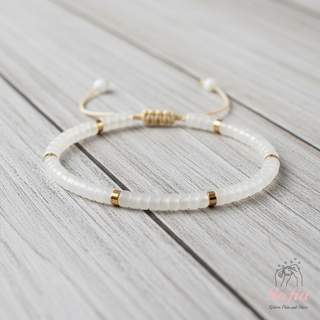 Clear Quartz Bracelet - Natural Clear Crystal Dainty Bracelet - Clear ...