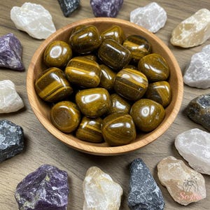 Tiger Eye Tumbled Stone - Natural Polished Tiger's Eye Gemstone ...