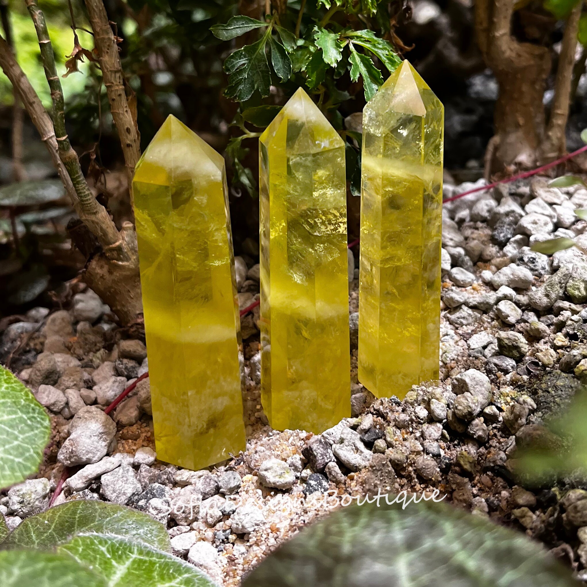 Citrine Stone Tower - Citrine Single Point Crystal Tower Wand - Healing ...