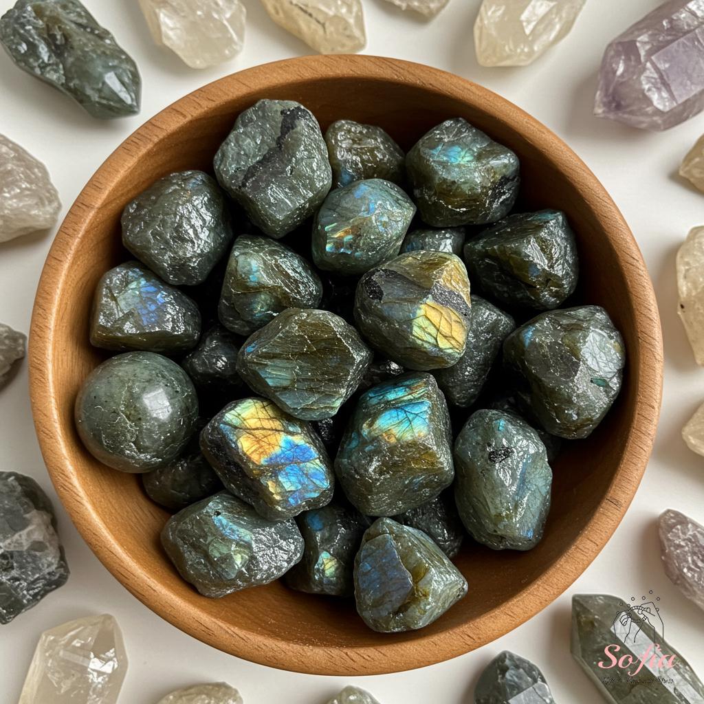 Raw Natural Labradorite Crystal - Labradorite Rough Stones Home ...