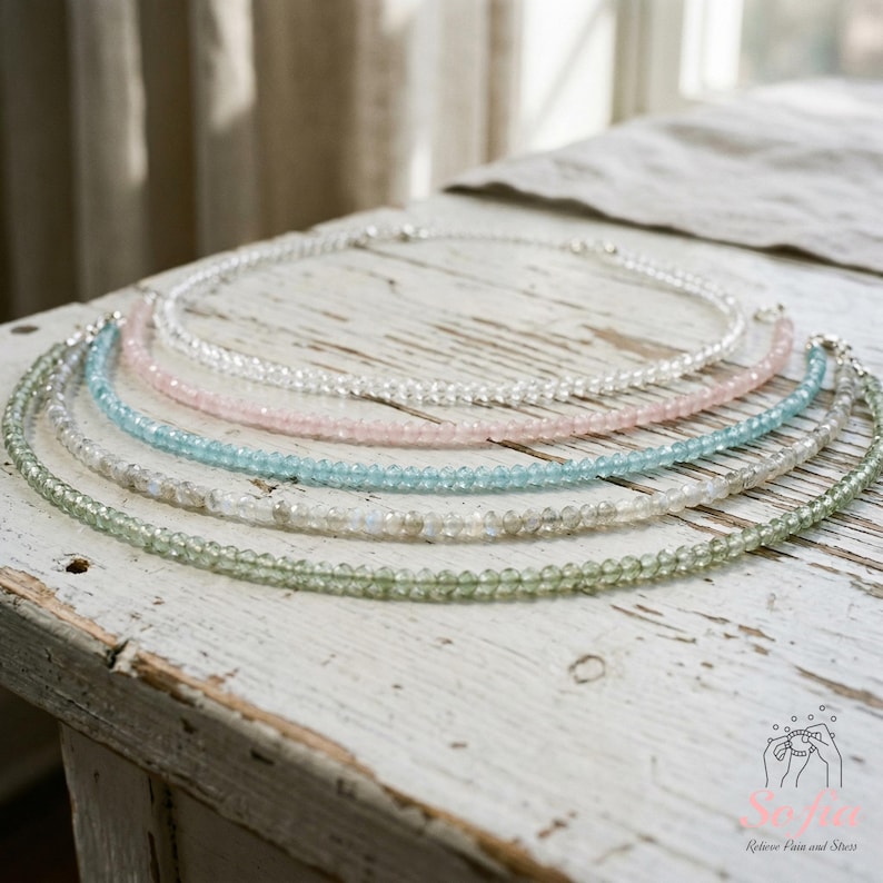 Freshwater Pearl Choker, Dainty Waterproof Beaded Necklace, Birthstone ...