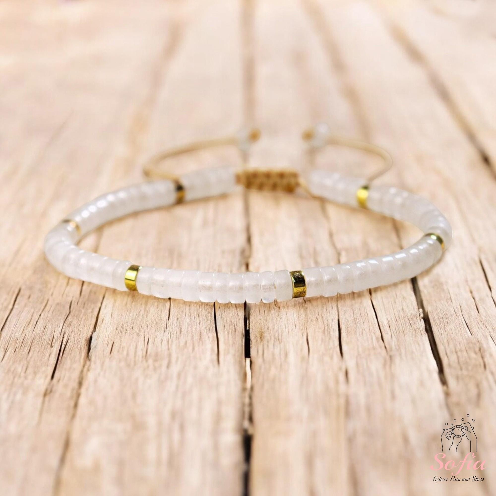 Clear Quartz Bracelet - Natural Clear Crystal Dainty Bracelet - Clear ...