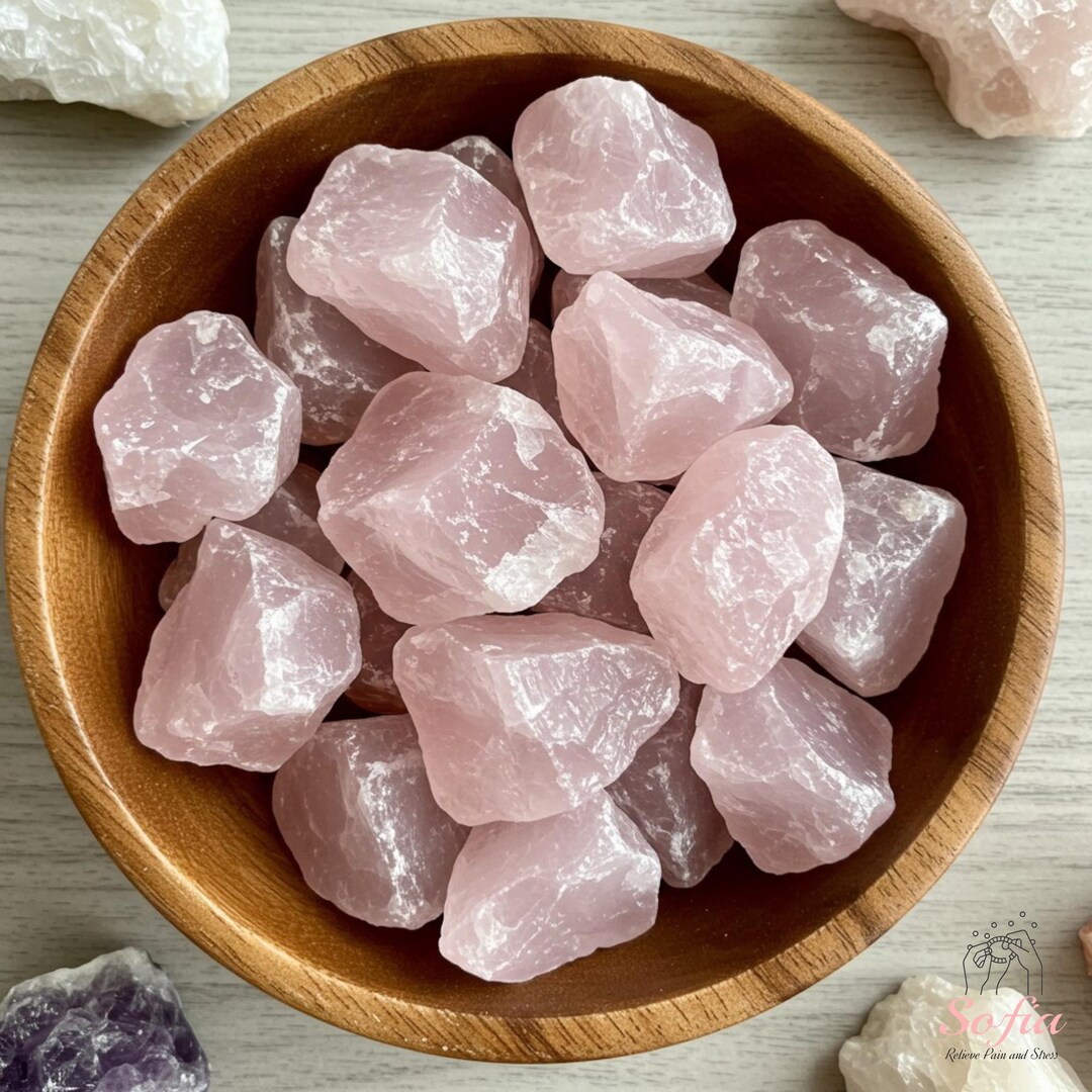 Raw Natural Rose Quartz Crystal - Rose Quartz Rough Stones Home ...