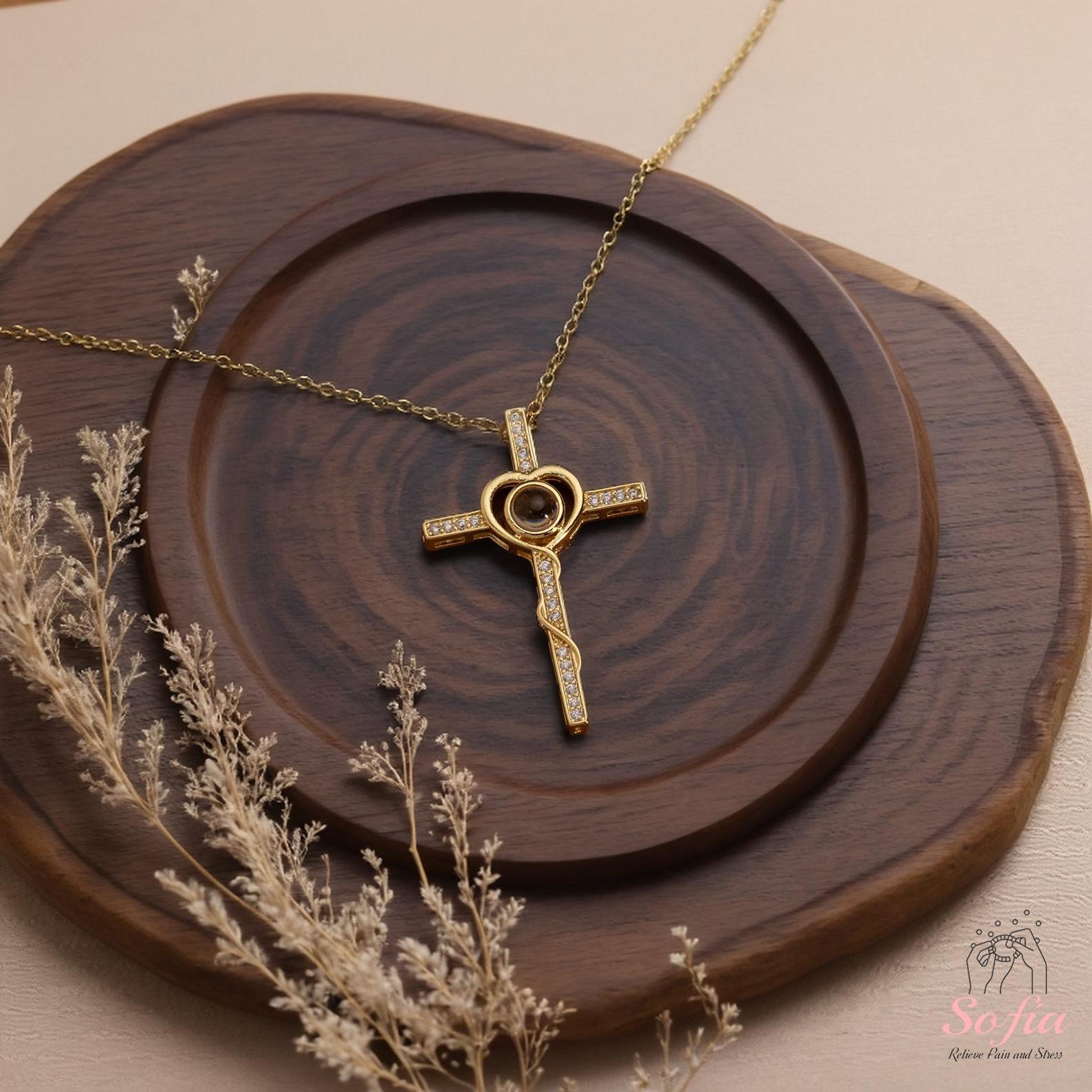 Bible Verse Projection Cross Necklace - Christian Necklace ...