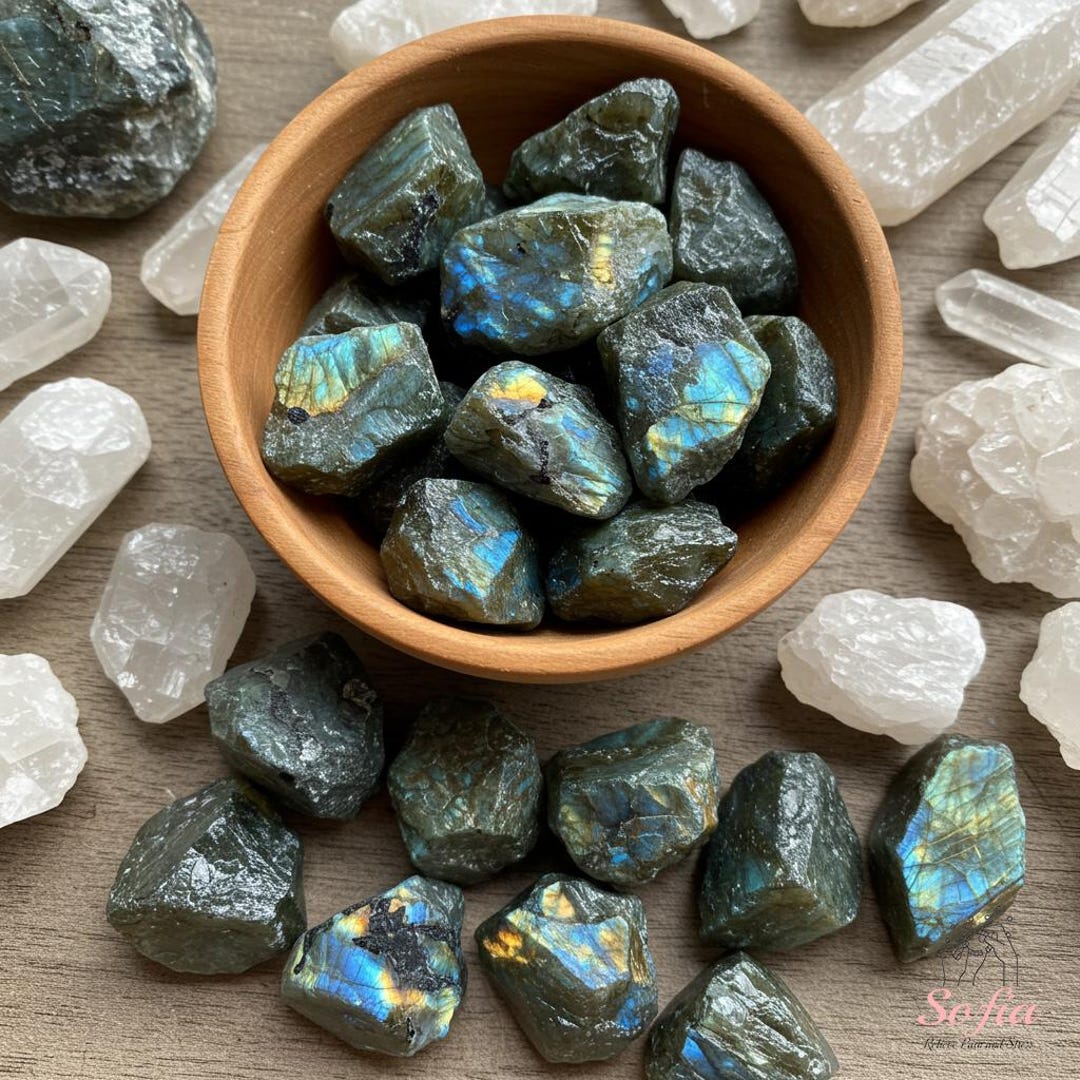 Raw Natural Labradorite Crystal - Labradorite Rough Stones Home ...
