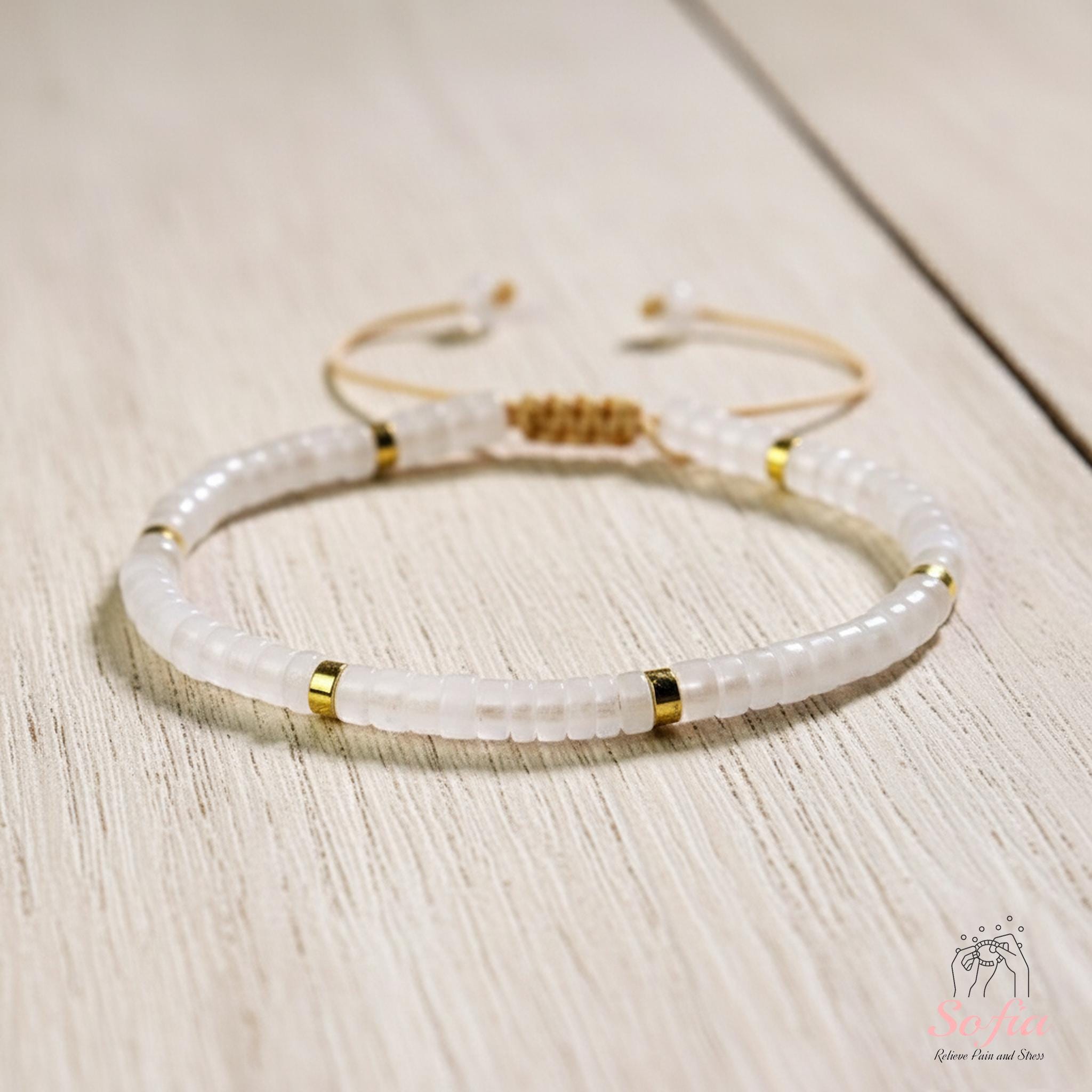 Clear Quartz Bracelet - Natural Clear Crystal Dainty Bracelet - Clear ...