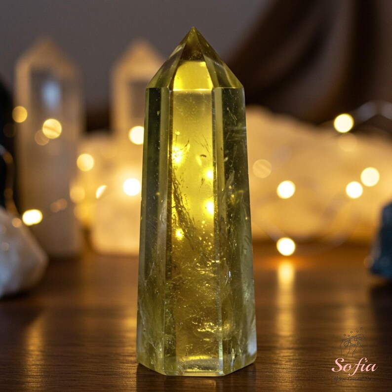 Citrine Stone Tower - Citrine Single Point Crystal Tower Wand - Healing ...