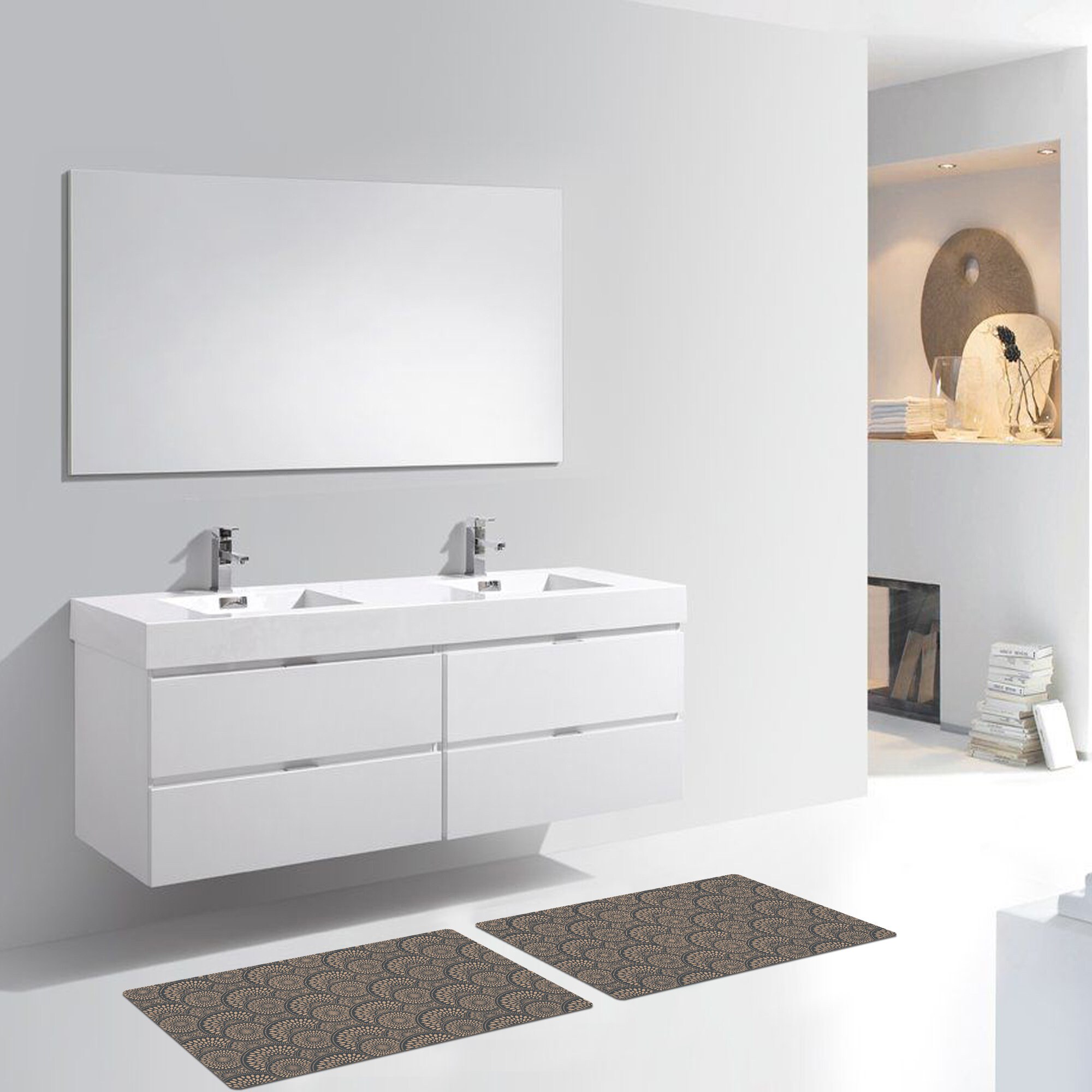 Ultra-thin Mats, Kitchen Bathroom Floor Hallway Entry Stairs Rug With ...