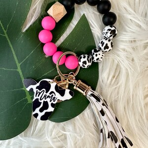 Cow Mama Wristlet Keychain Keyholder, Mothers Day Gift, Keychain ...