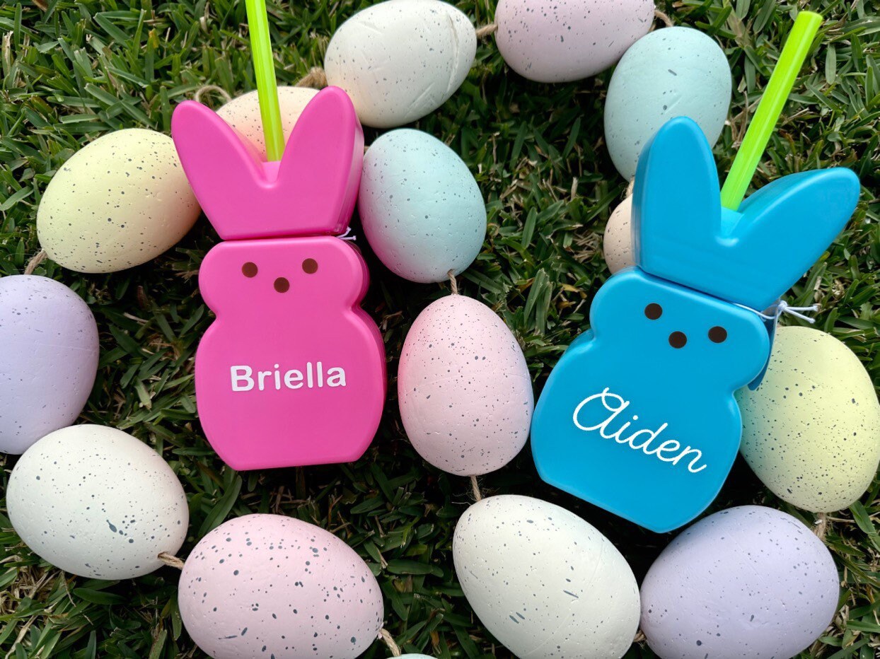 Easter Bunny Tumbler Personalized Easter Cup Peeps Tumbler Kids Easter ...