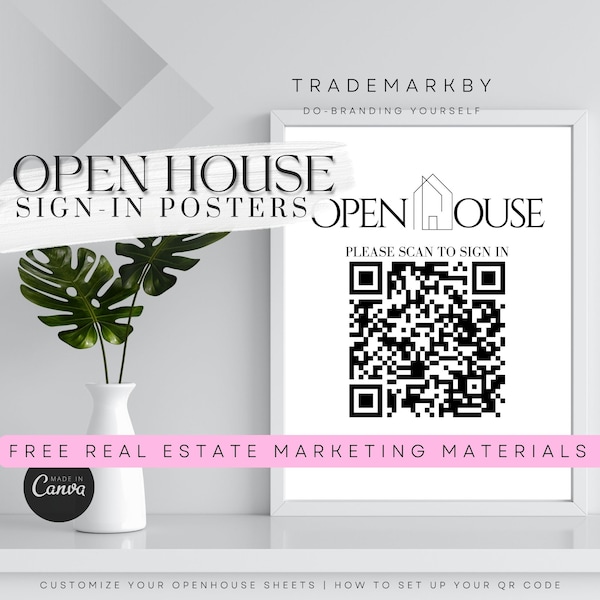 Open House Qr Code Sign - Etsy