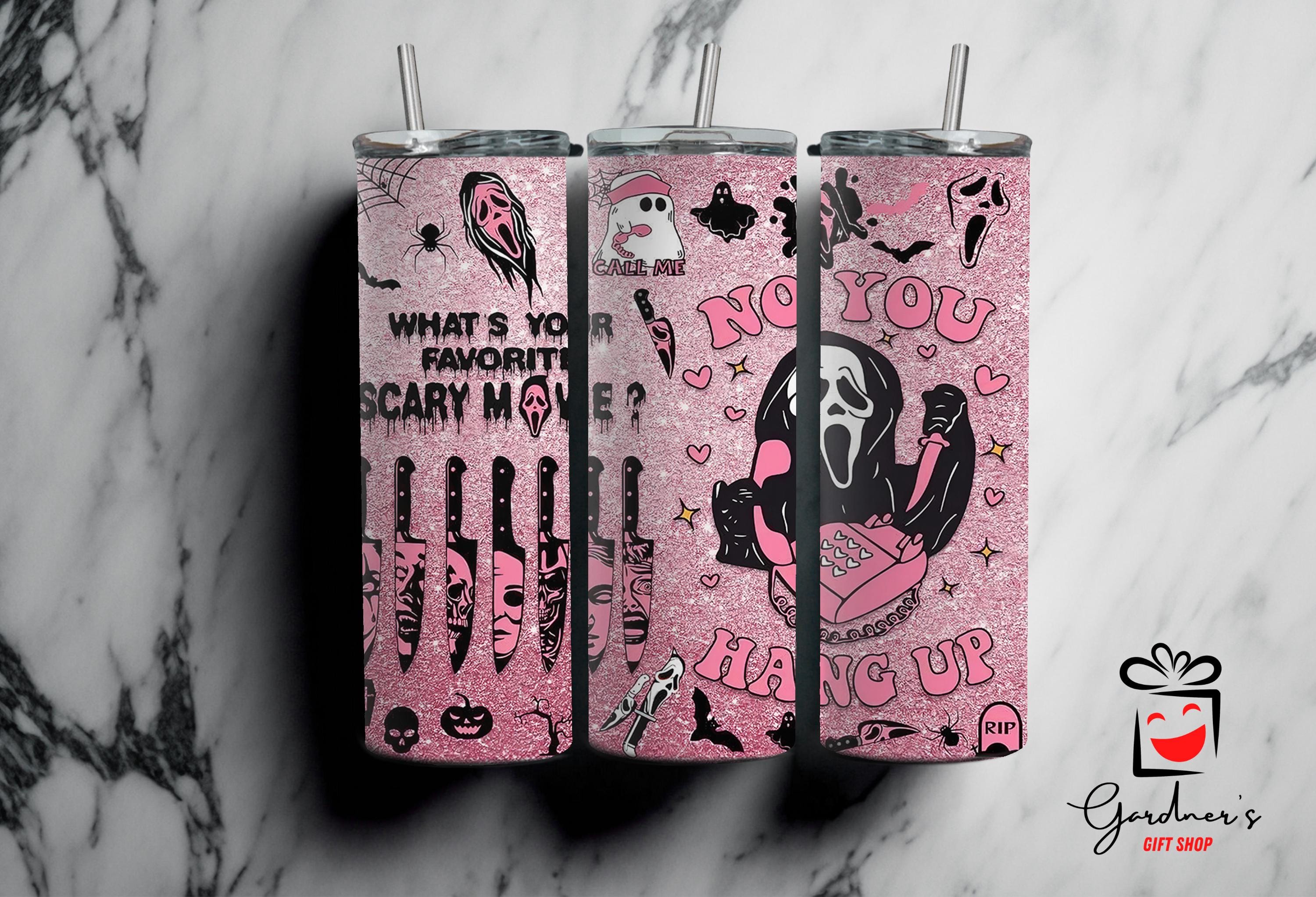 Scary, Horror, Ghostface, Scream Fan 20oz Tumbler Movie Box Wrap ...