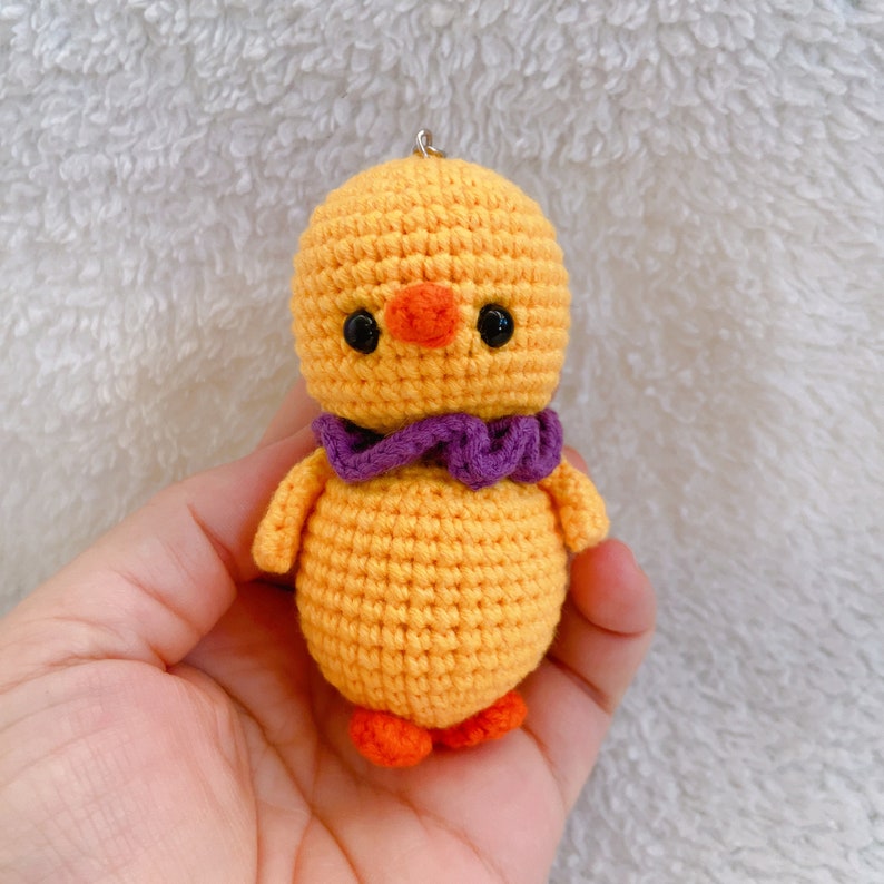 Crochet Chick Amigurumi Keychains Cozy Crochet Amigurumi Chick Farmer ...