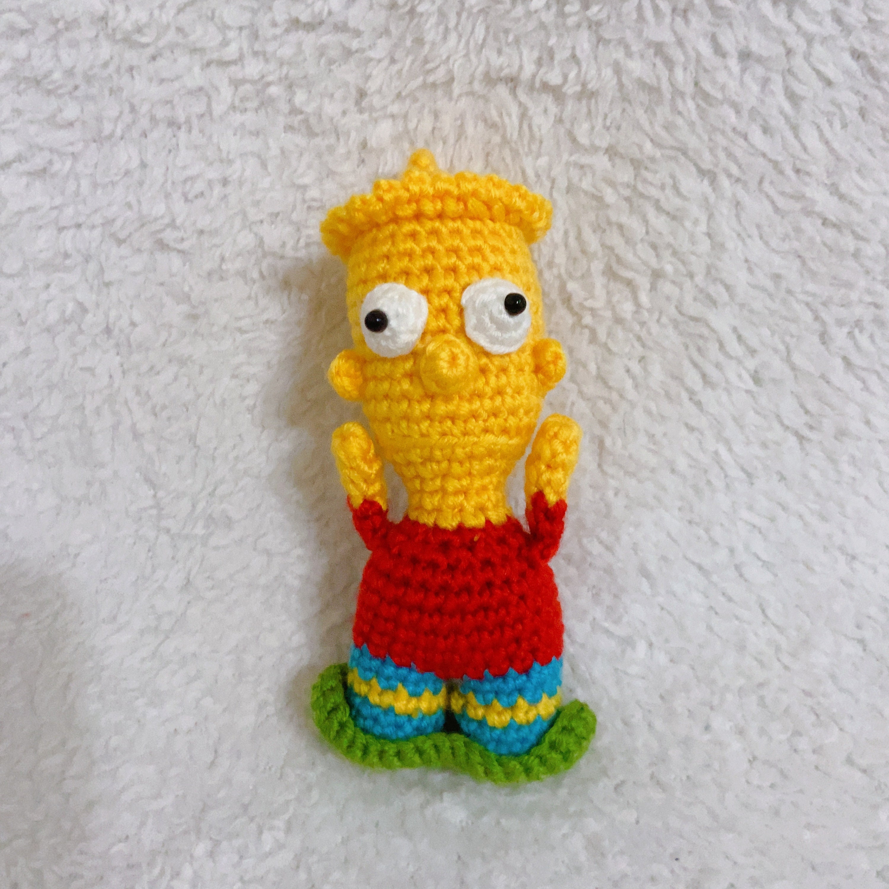 Crochet Bart Simpson Keychain Customized Keychain Car Decor Simpson Toy ...