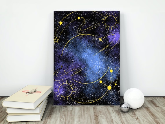 Galaxy Art Print Planetary Themed Art Print Digital - Etsy