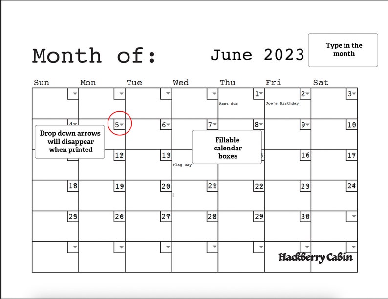 Editable Vintage Typecalendar Printable Blank Template for Scheduling ...