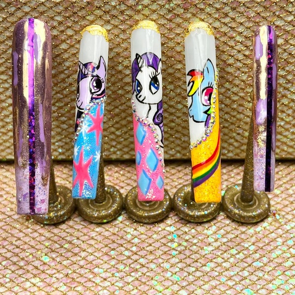 My Little Pony Nails - Etsy
