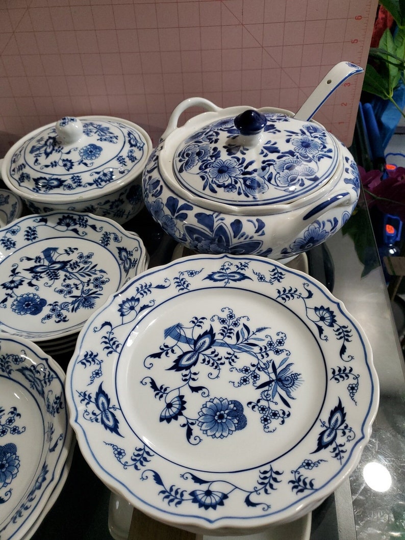 Vintage Blue Danube China Set-29 Pieces - Etsy