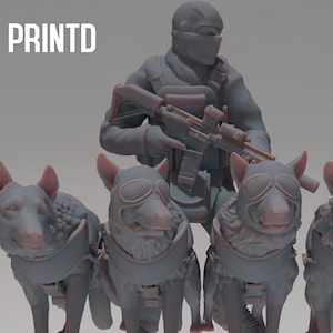 Nairobi Operator With K9 Dog Squad - Modern Warfare Wargame Hobby Resin ...