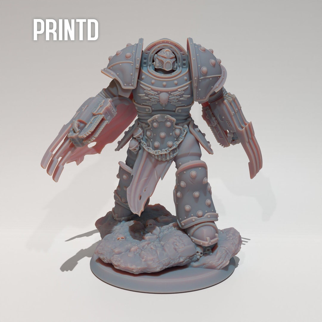 Shark Lord Captain Resin 3D Printed Model Carcharodon Space Soldier ...