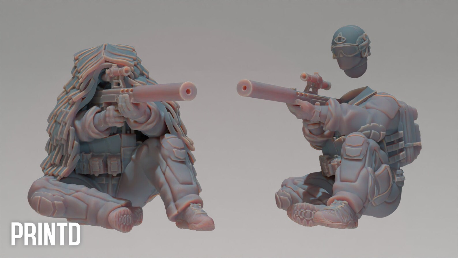 FSB Alpha Group Snipers - Modern Warfare Wargame Hobby Resin Scale ...