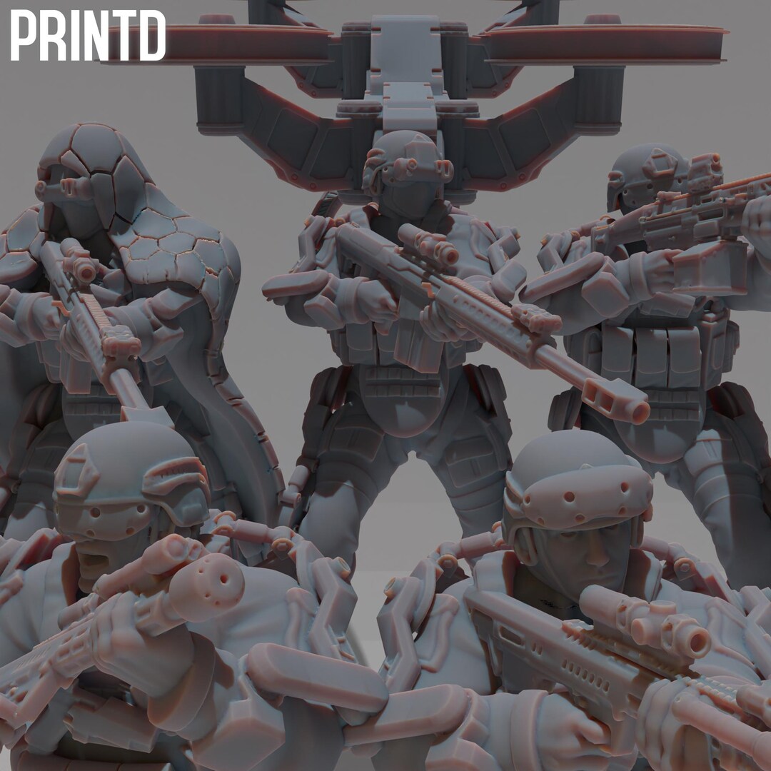 Advanced Exo Squad - Modern Warfare Wargame Hobby Resin Scale Models - Etsy