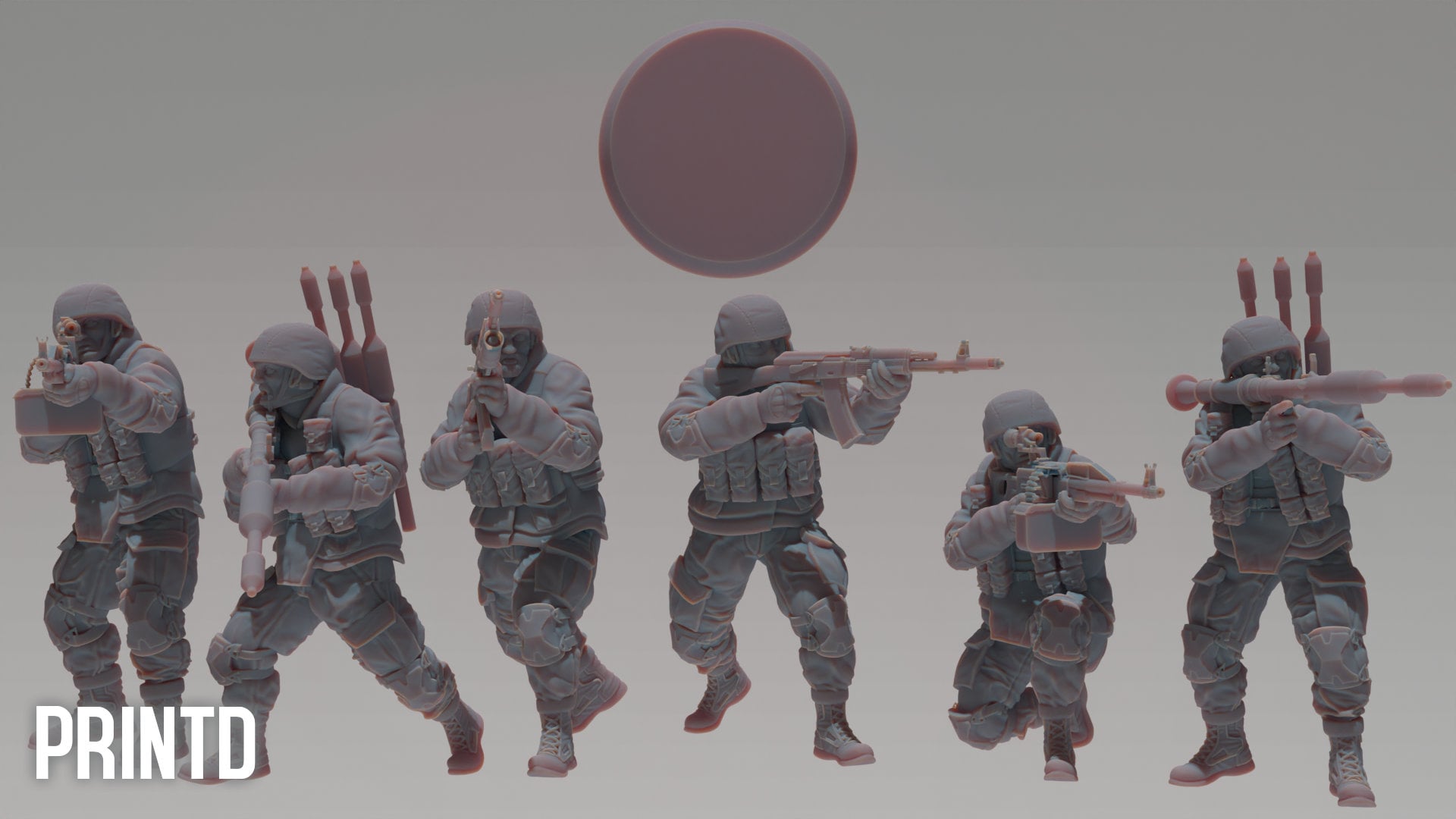 Russian Infantry Squad Modern Warfare Wargame Hobby Resin Scale Models ...