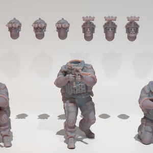 DEVGRU Seal Team Set - Modern Warfare Wargame Hobby Resin Scale Models ...