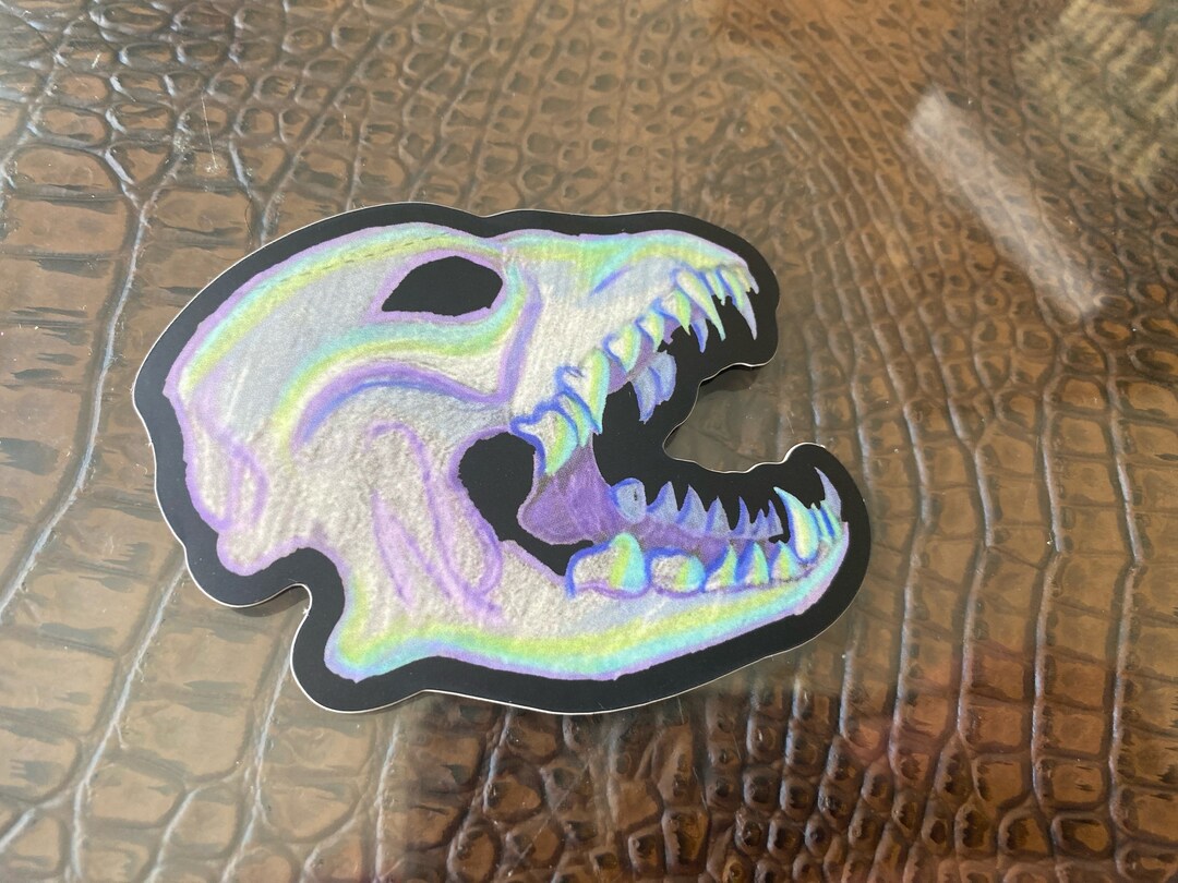 Wolf Skull Sticker - Etsy