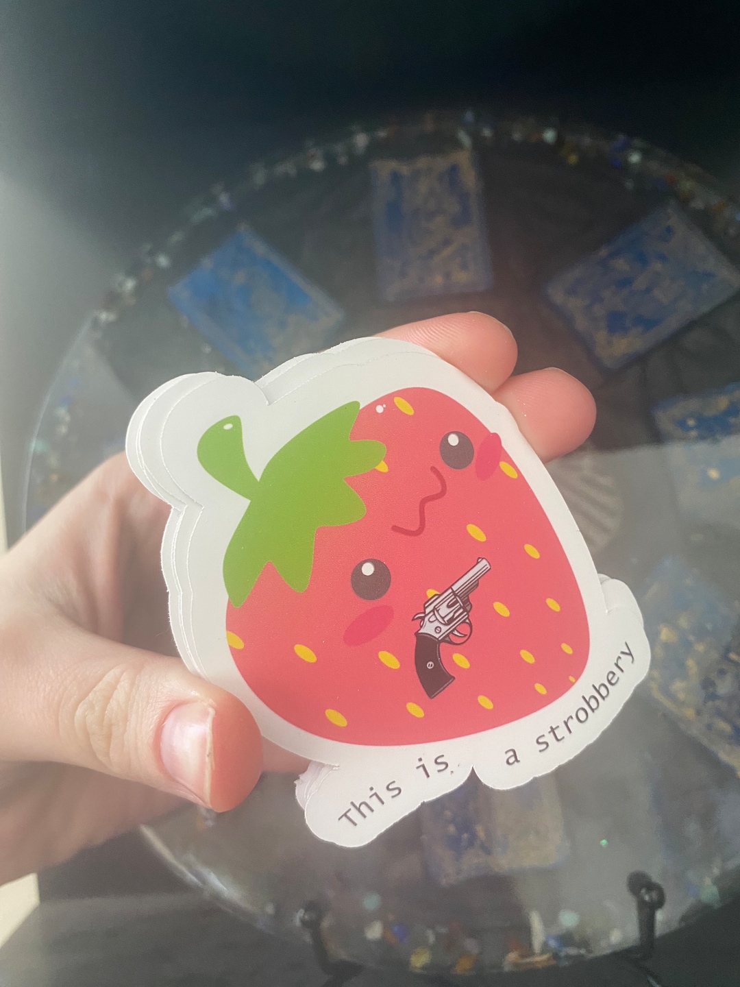 This is a Strobbery | Sticker | Pun | Funny | Meme | Strawberry | Fruit ...