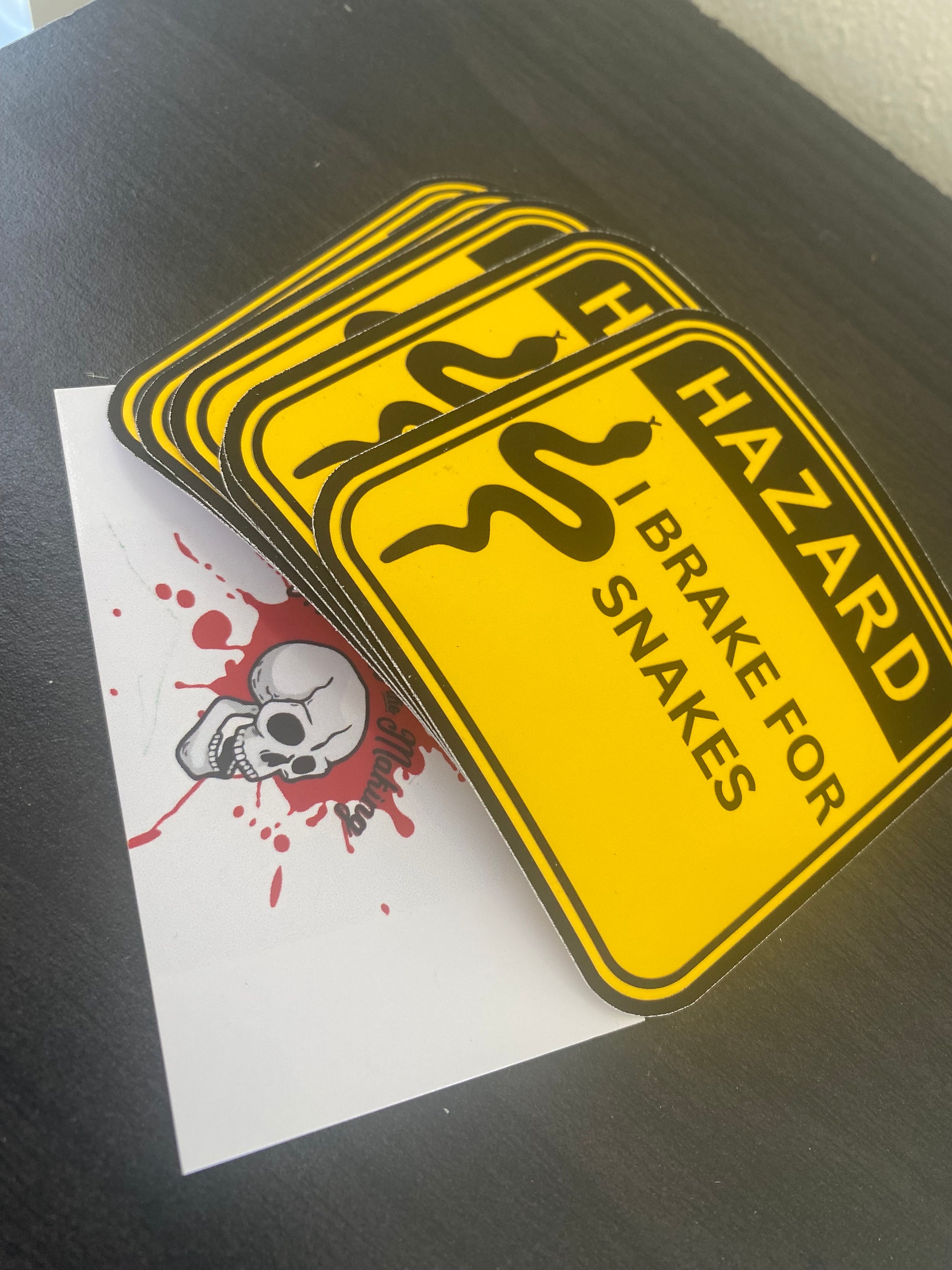I Brake for Snakes | Warning Sign | Bumper Sticker | Funny | Reptiles ...