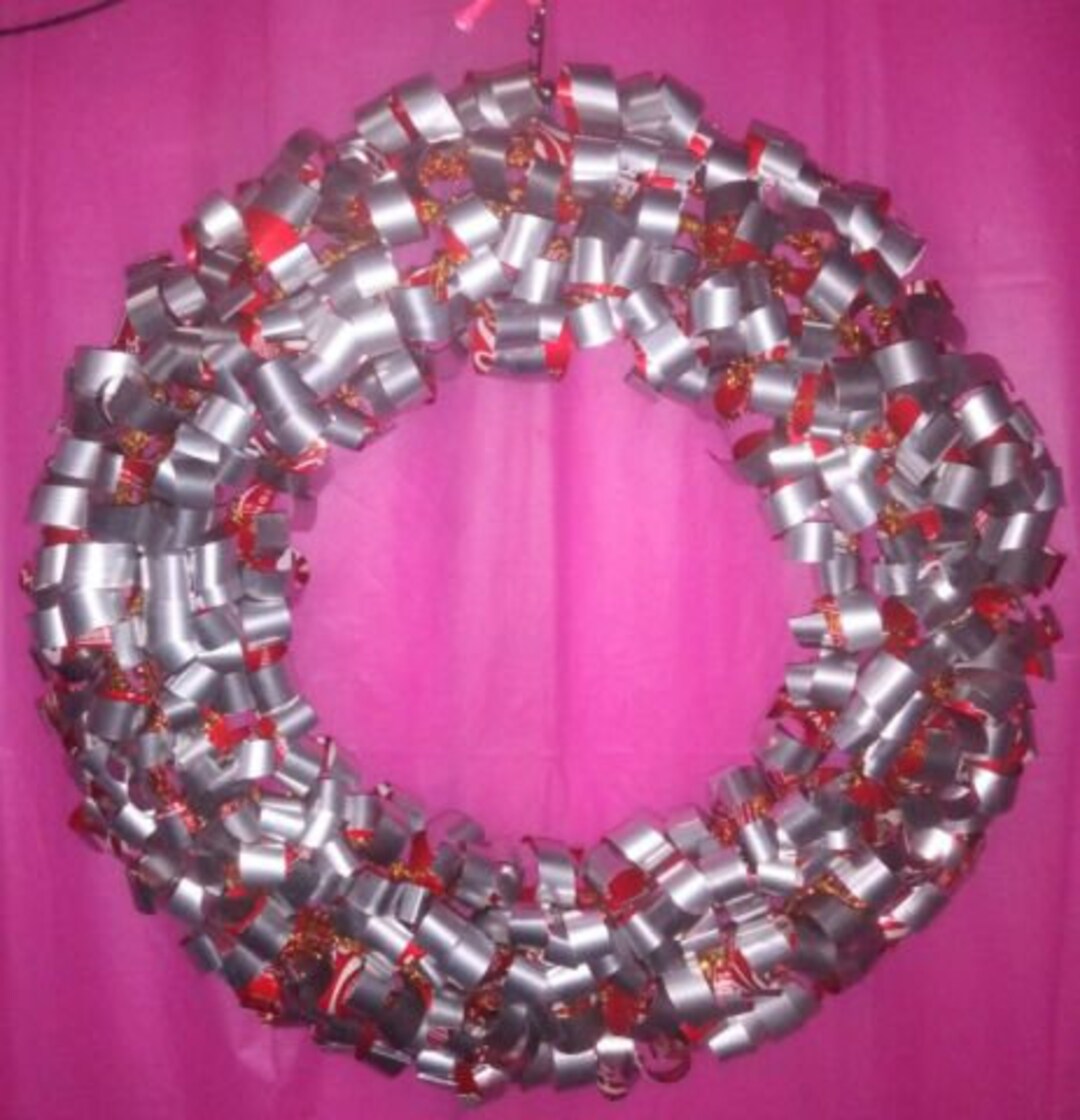 Curley Inside Out Coca-cola Soda Can Wreath 24 Approx. - Etsy