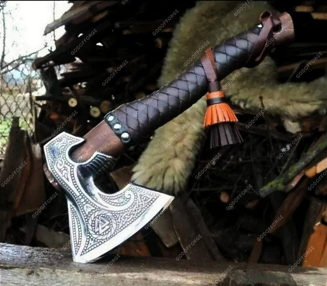 Handmade Viking Axe Hatchet Forged Carbon Steel Camping Axe - Etsy