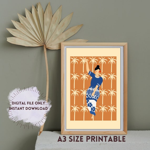 Teine Samoa Siva Samoa Digital File Only A3 Size - Etsy