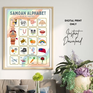 Samoan Alphabet Wall Poster Digital File Only - Etsy Australia