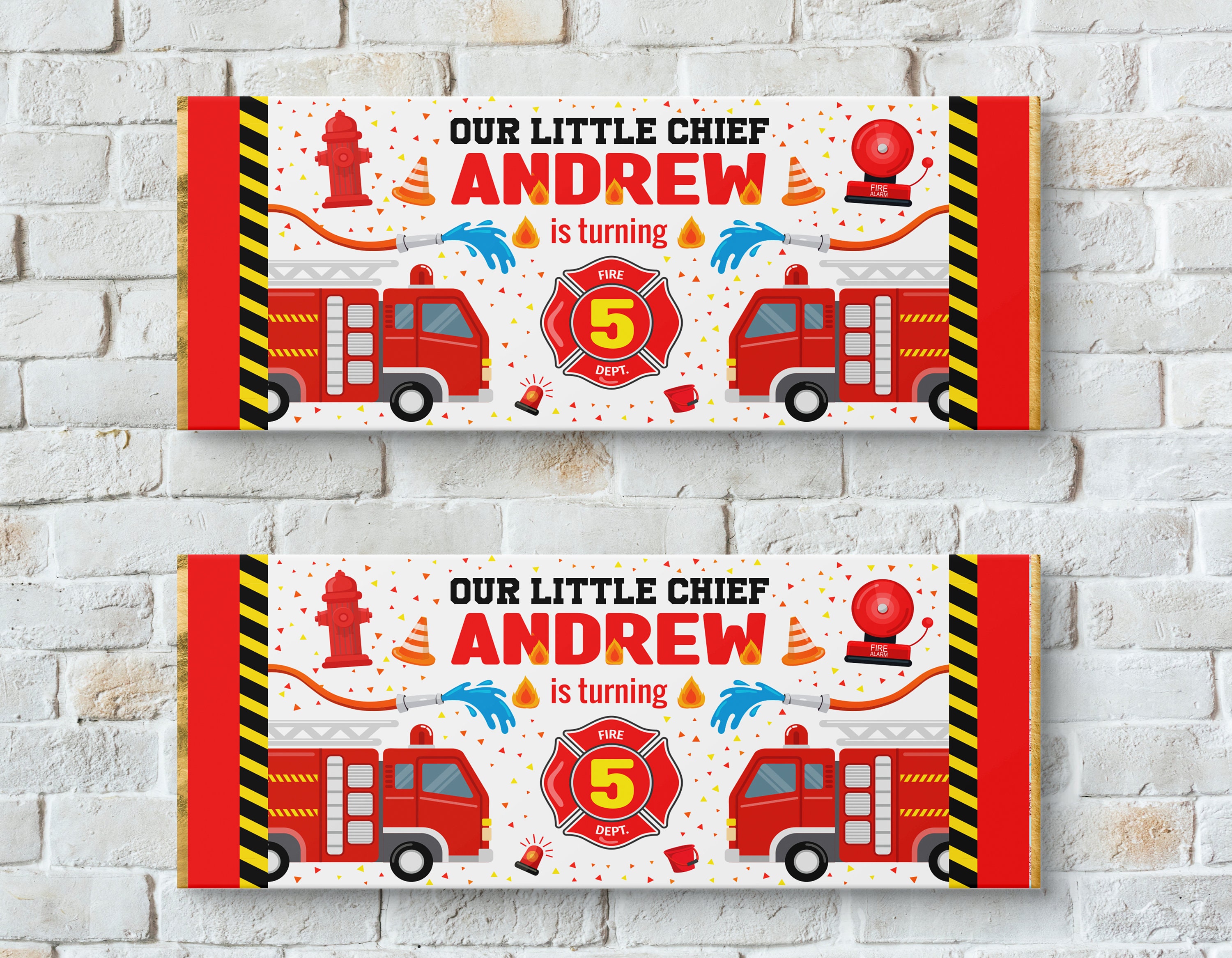 Fireman Candy Bar Wrappers, Firetruck Chocolate Wrapper, Firefighter ...