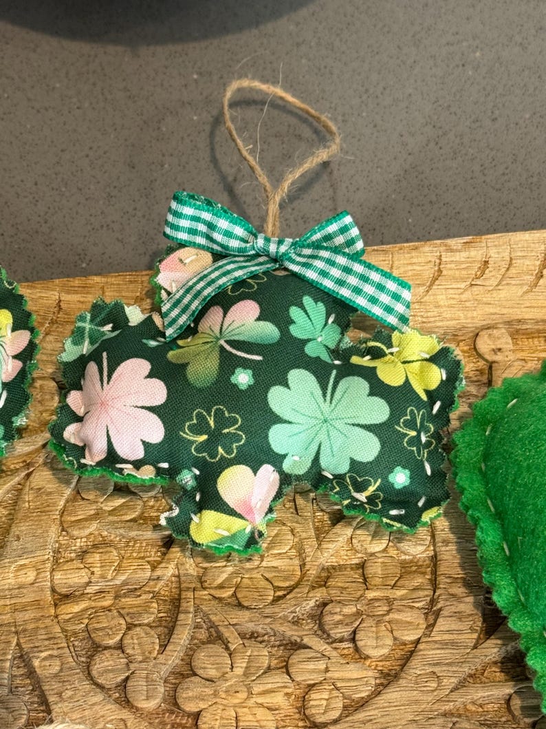 Felt Shamrock or Heart Ornaments: St. Patrick's Decor, Gift Toppers - Etsy