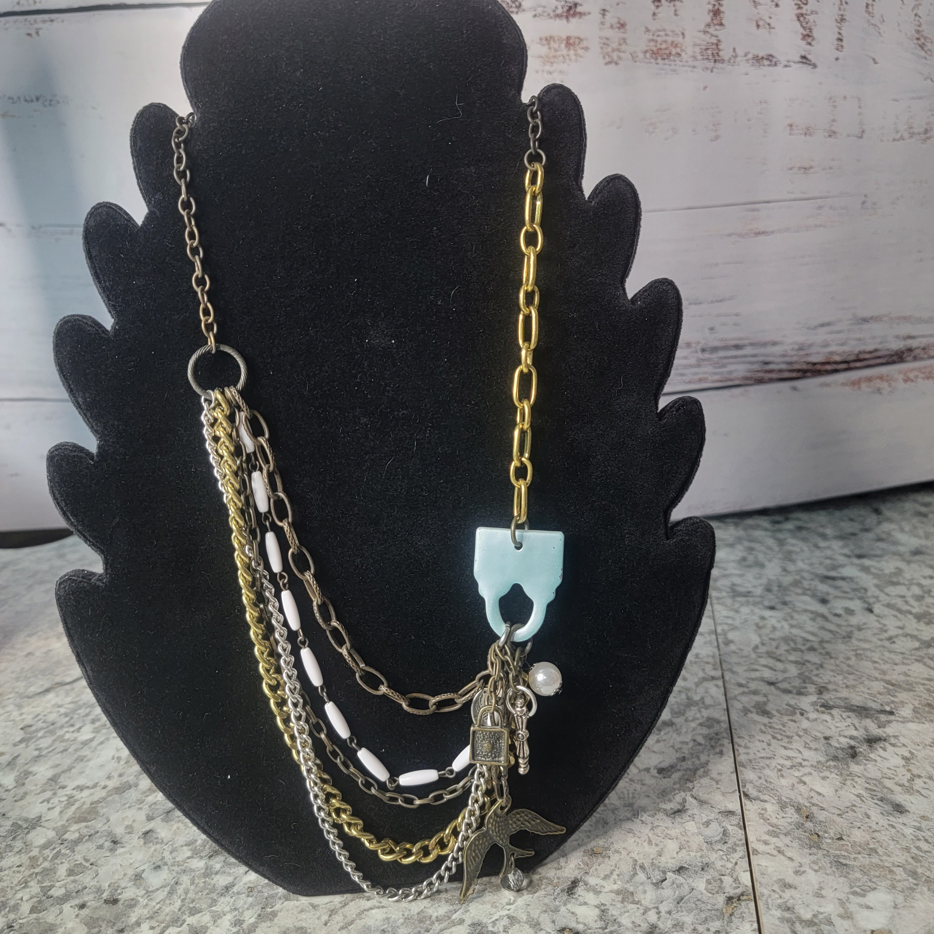 Vintage Inspired Plunder Designs Chain Link Charm Necklace - Etsy