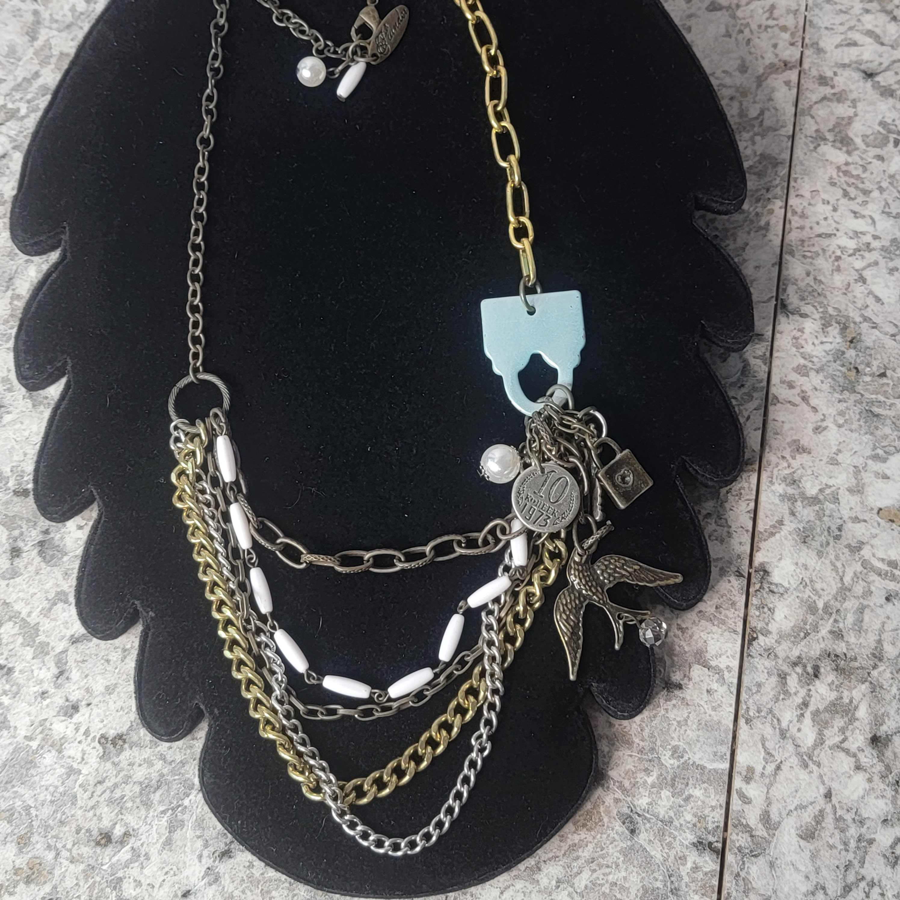 Vintage Inspired Plunder Designs Chain Link Charm Necklace - Etsy