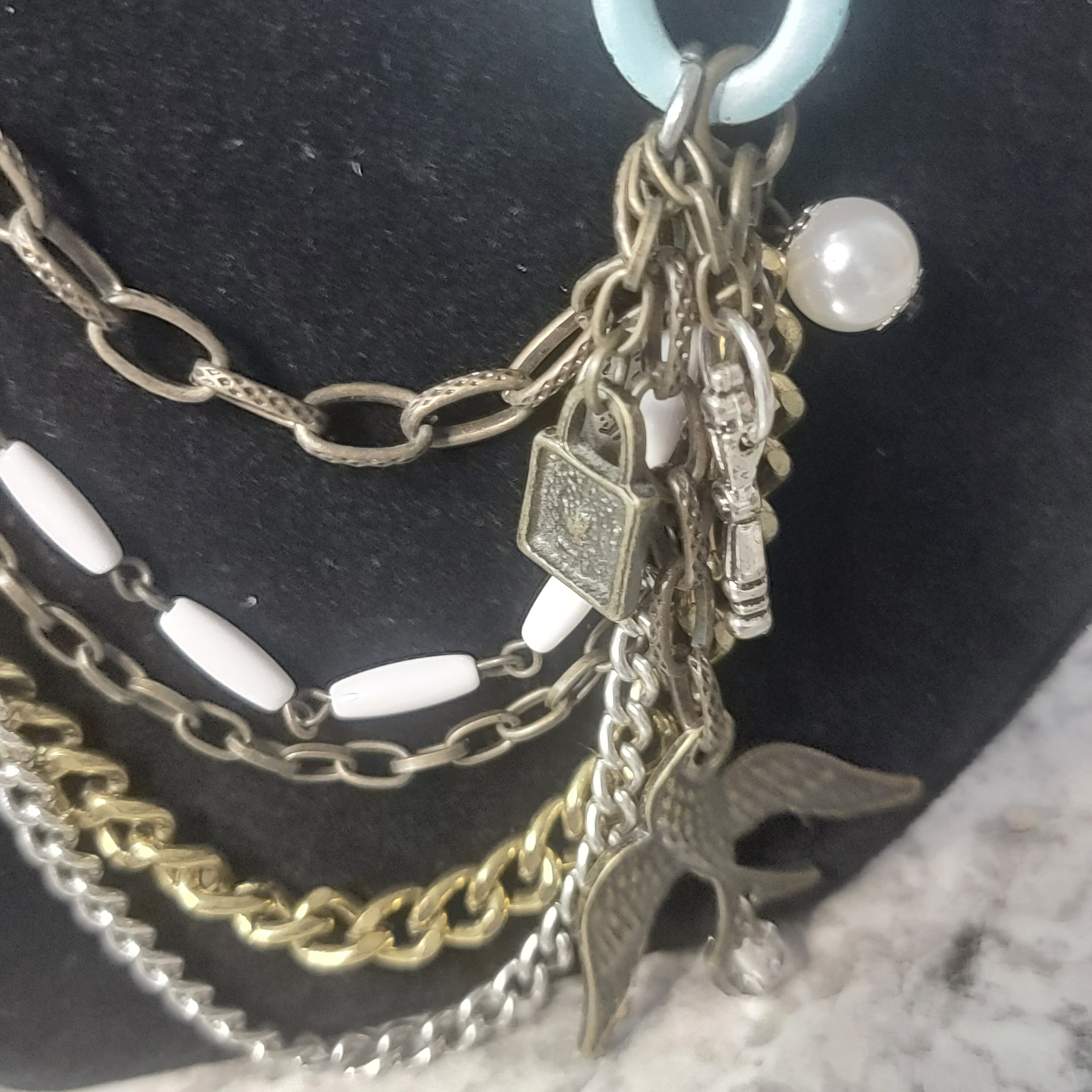 Vintage Inspired Plunder Designs Chain Link Charm Necklace - Etsy